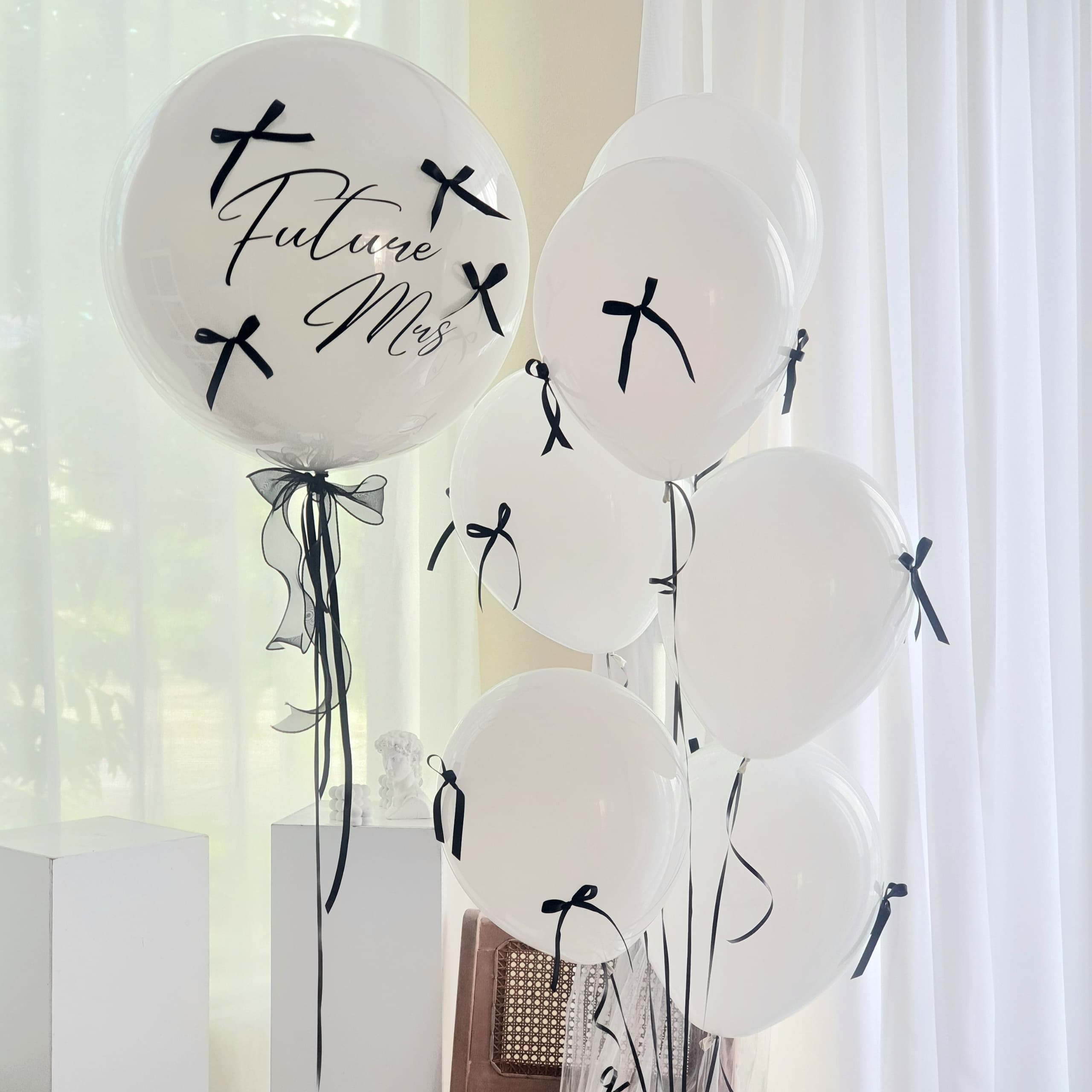 Ribbon Day | White – Baba Balloon